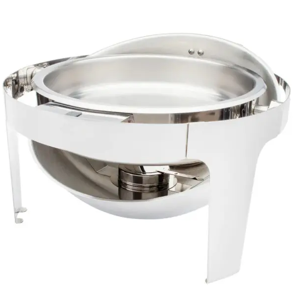 Rechaud Chafing Dish Redondo Basculante com Visor 6.8 Litros- Brasinox